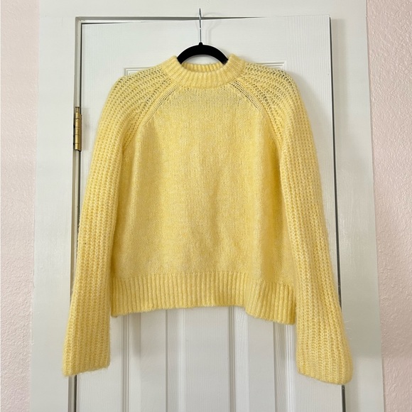 Zara | Sweaters | Zara Yellow Knit Sweater | Poshmark
